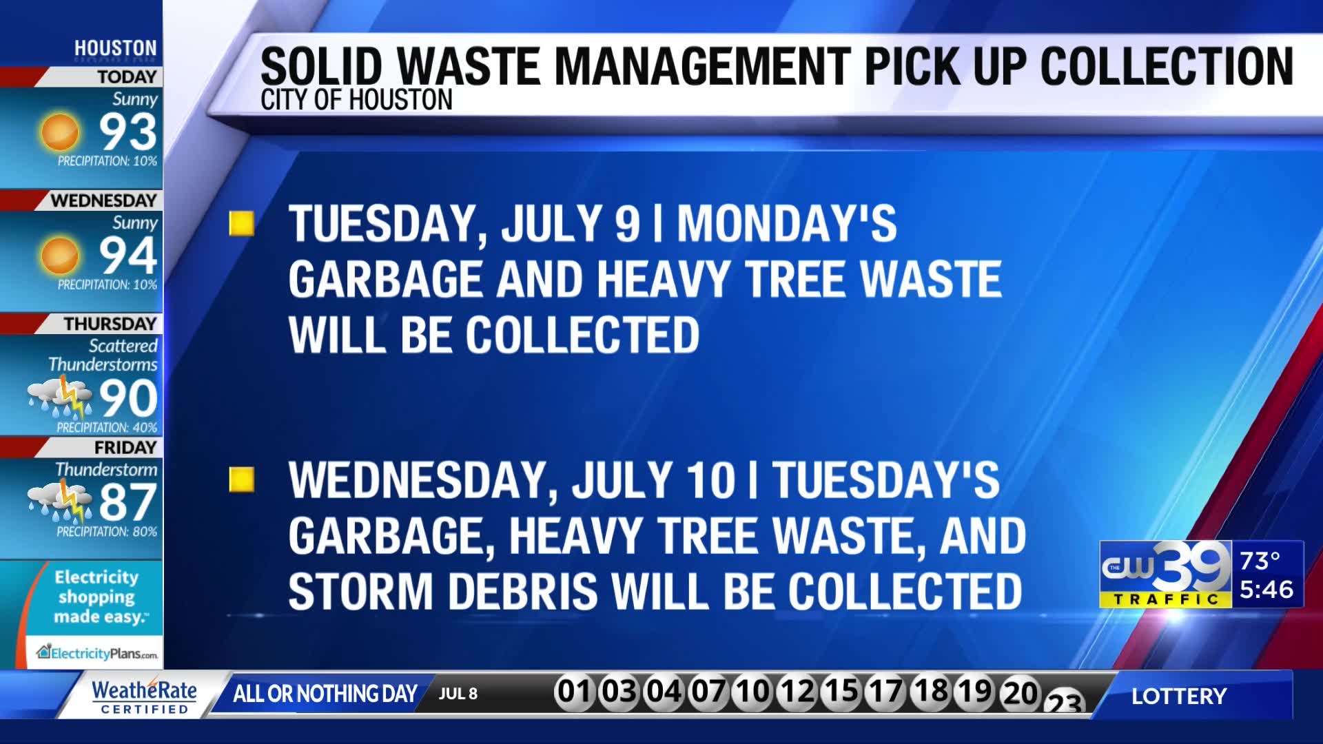 Houston trash management and collection rescheduled post hurricane ...