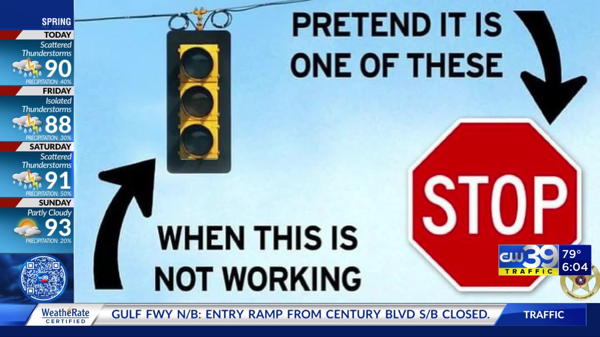 Golden rule for four way stop when traffic signals are out | CW39 ...