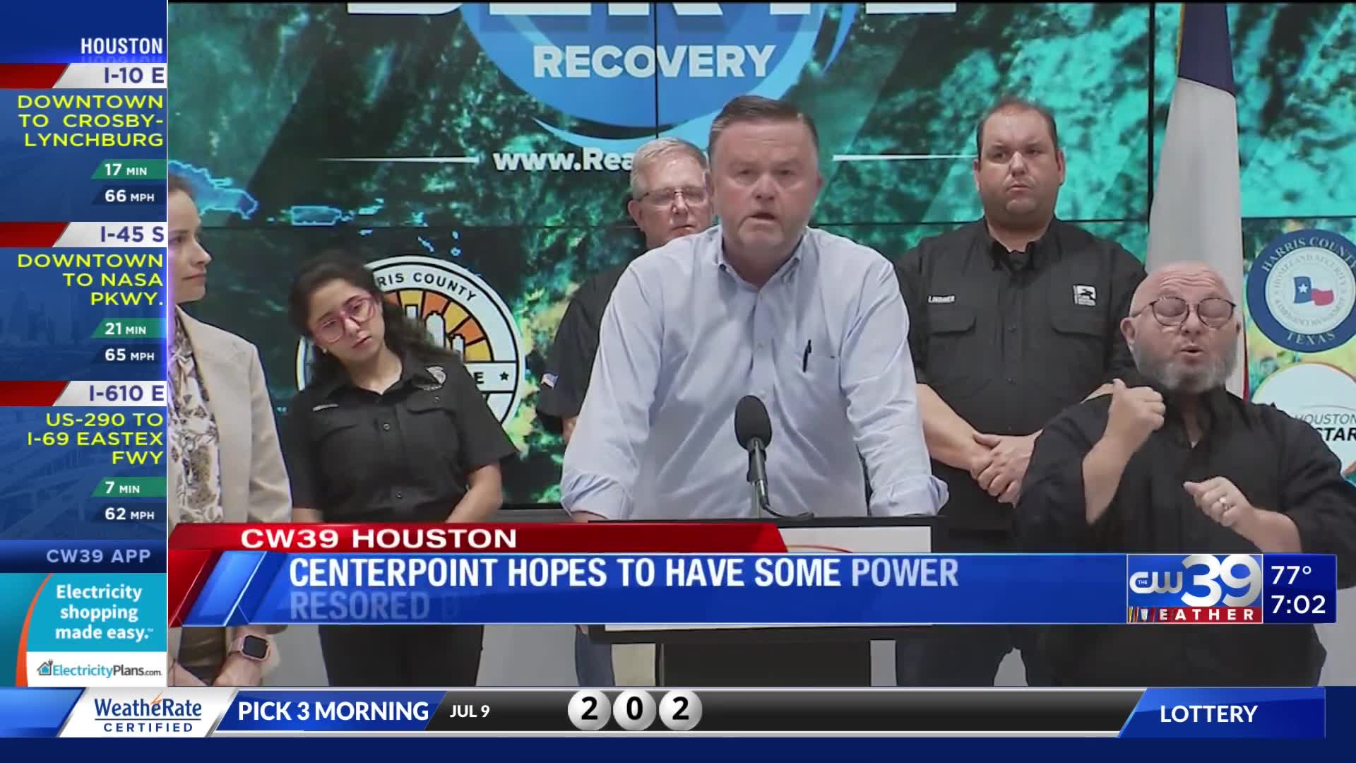 CenterPoint hopes to have some power restored by Wednesday night – CW39 Houston