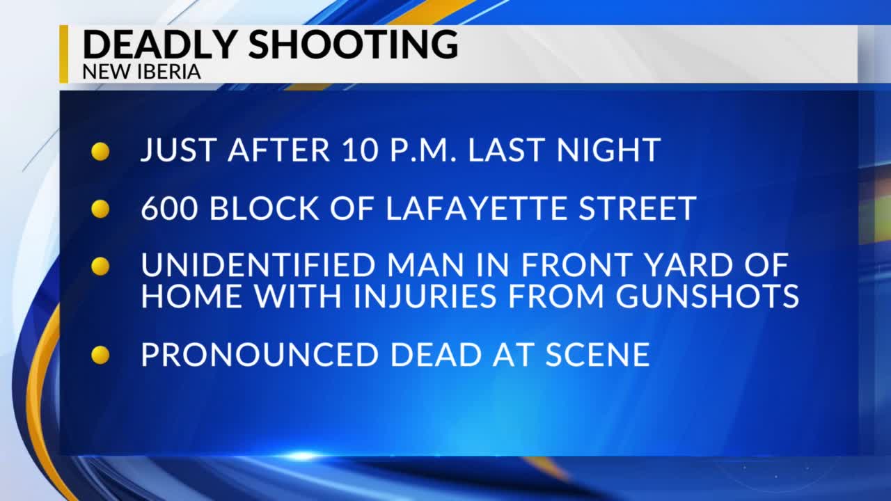 Police investigating Monday night fatal shooting in New Iberia – KLFY.com
